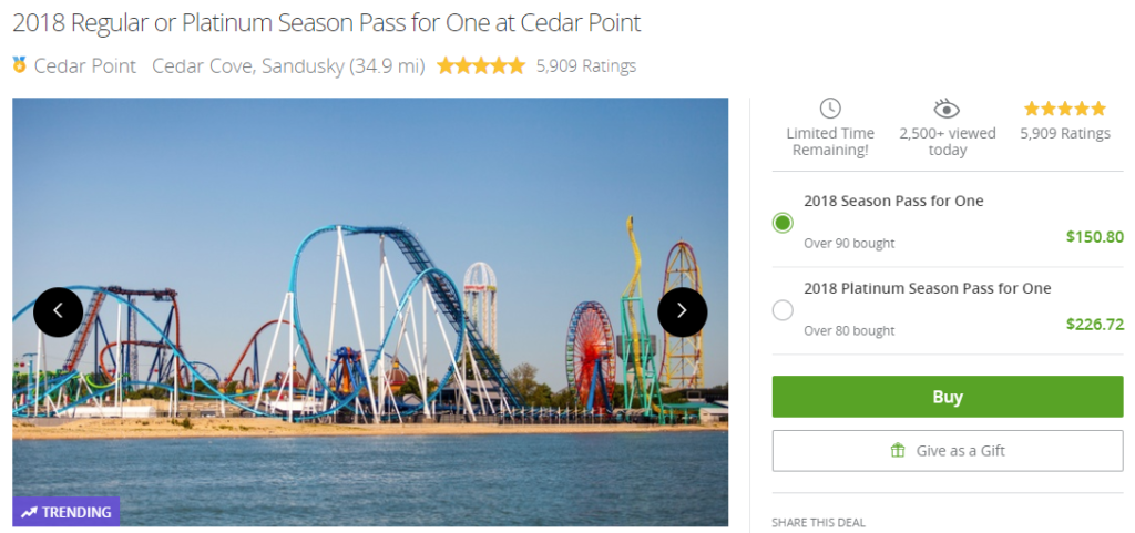 2018 Cedar Point Season Passes on Groupon - FUN Food Blog