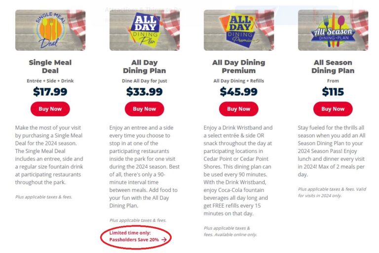 Save 20% on All-Day Dining Plans - FUN Food Blog